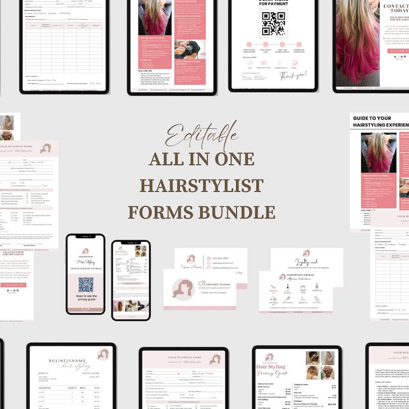 Hair Salon Forms - Etsy