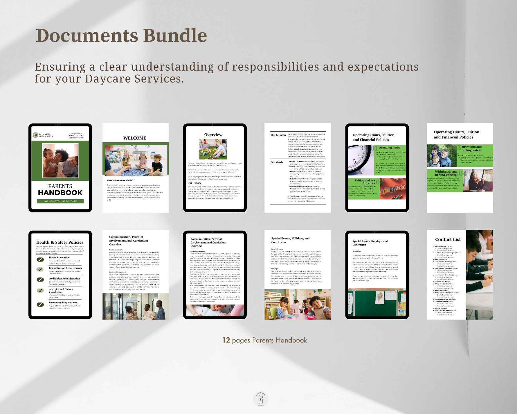 Daycare Forms Bundle, Daycare Starter Kit, Childcare Forms Contract ...