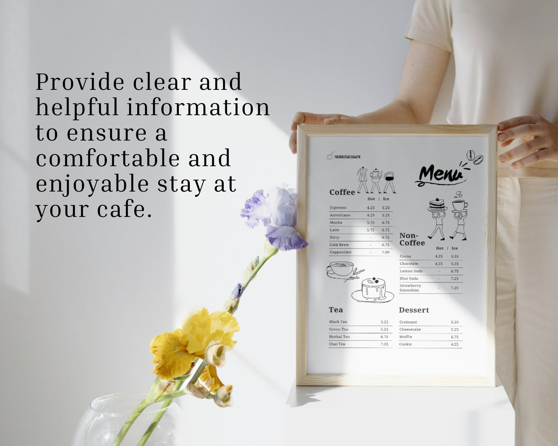 Coffee Price List Menu Template, Cafe Signage, Coffee Shop Business ...