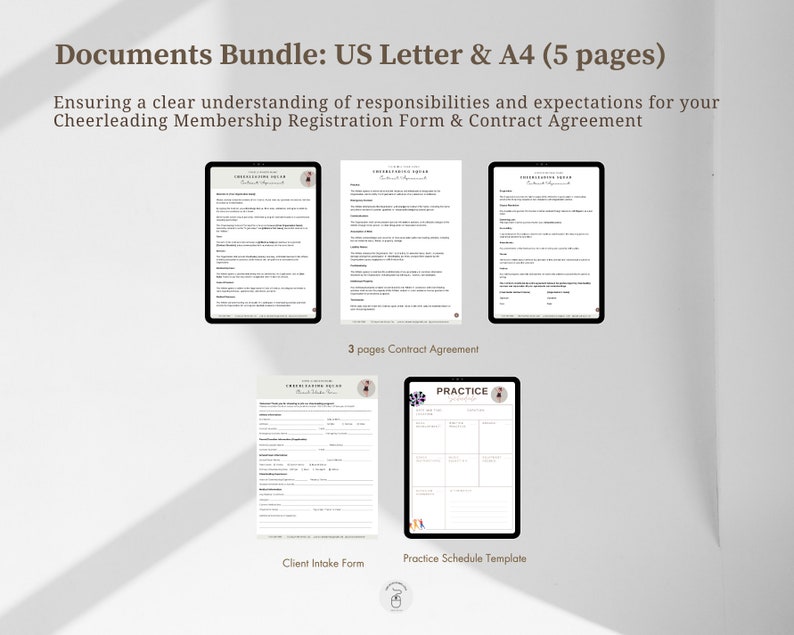 Cheerleading Contract, Cheerleading Templates, Cheerleading Tryouts ...