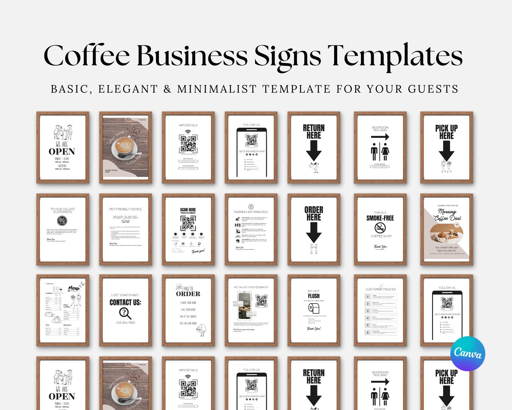 Coffee Price List Menu Template, Cafe Signage, Coffee Shop Business ...