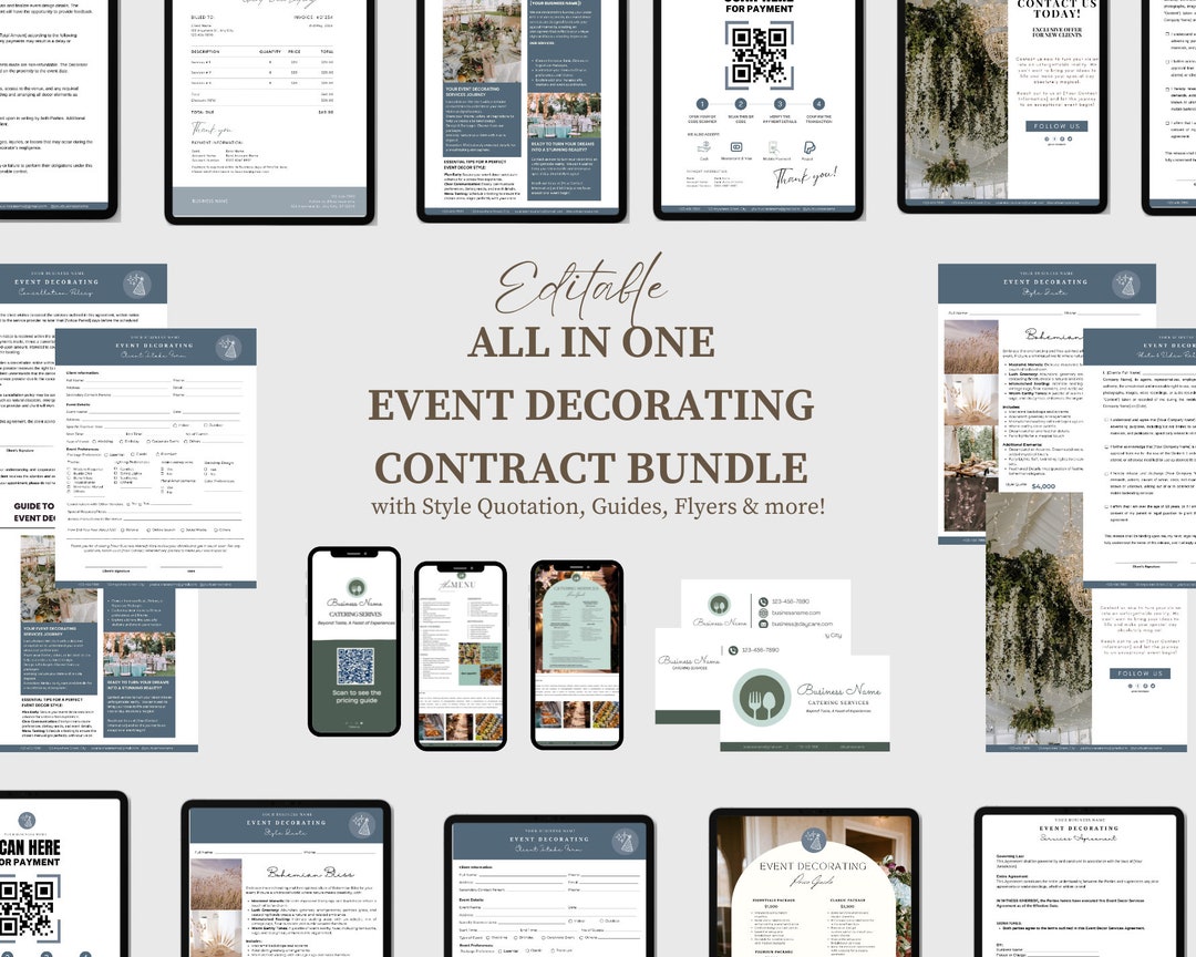 Event Decorating Services Contract, Event Decor Contract, Event Decor ...