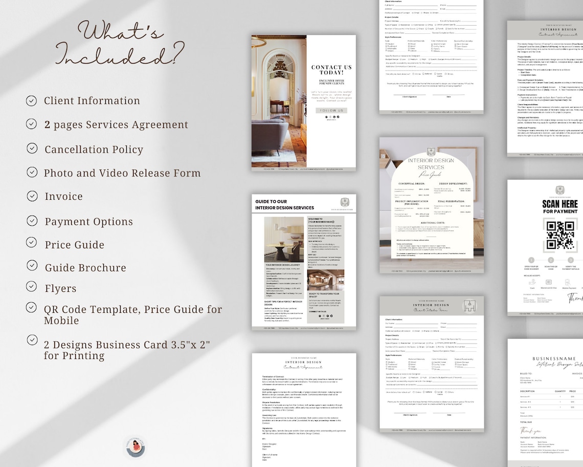 Interior Designer Client Contract, Interior Design Services Agreement ...