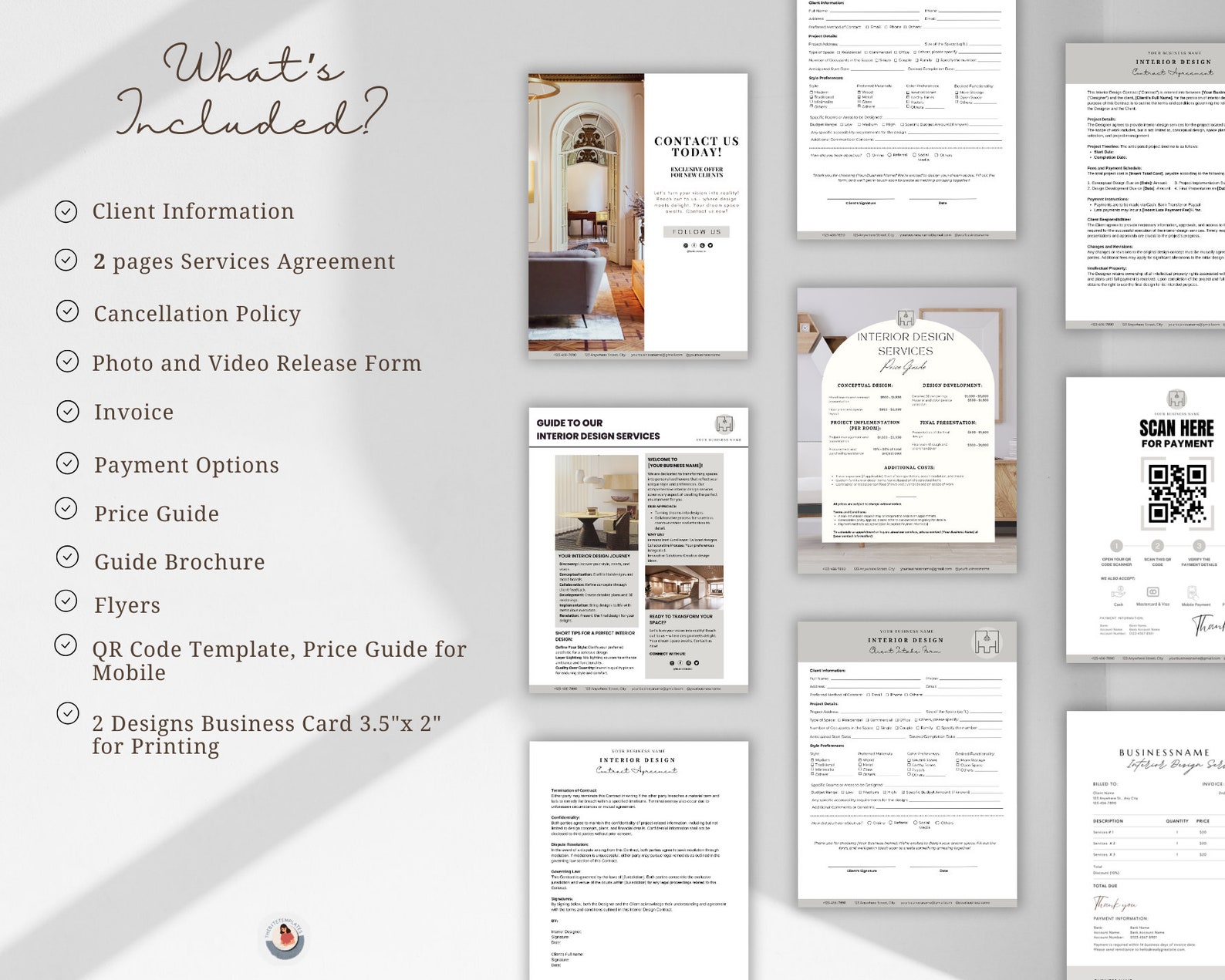 Interior Designer Client Contract, Interior Design Services Agreement ...