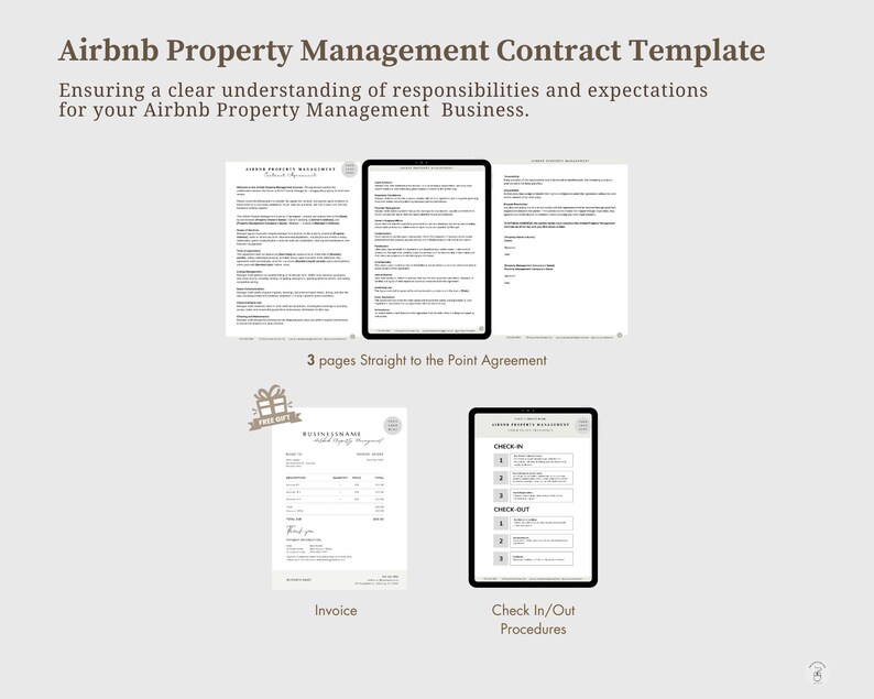 Airbnb Property Management Contract, Editable VRBO Short-term Rental ...