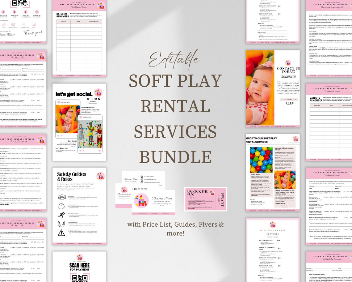 Soft Play Rental Agreement, Bounce House Rental Agreement, Inflatables Rental Agreement Template ...