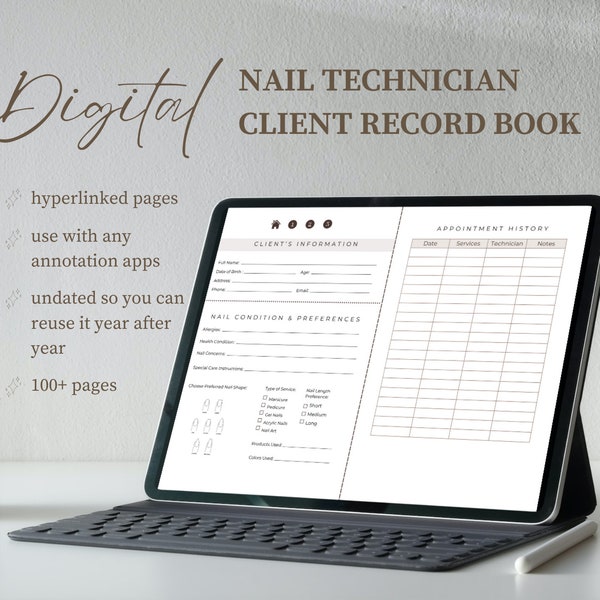 Client Record Book Template - Etsy
