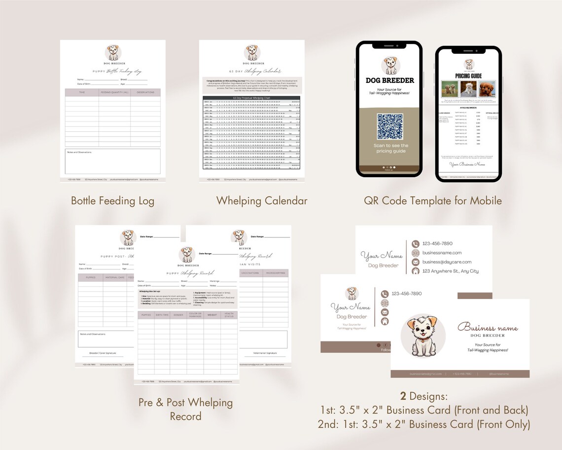 Dog Breeder Forms, Puppy Sale Contract, Dog Breeder Contract, Breeder ...