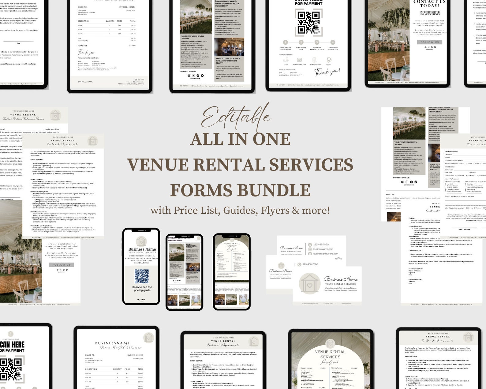 Venue Rental Contract, Venue Rental Agreement, Wedding Venue Contract ...