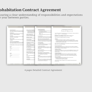 Editable Cohabitation Agreement, Living Together Agreement, Joint Household Agreement Template ...