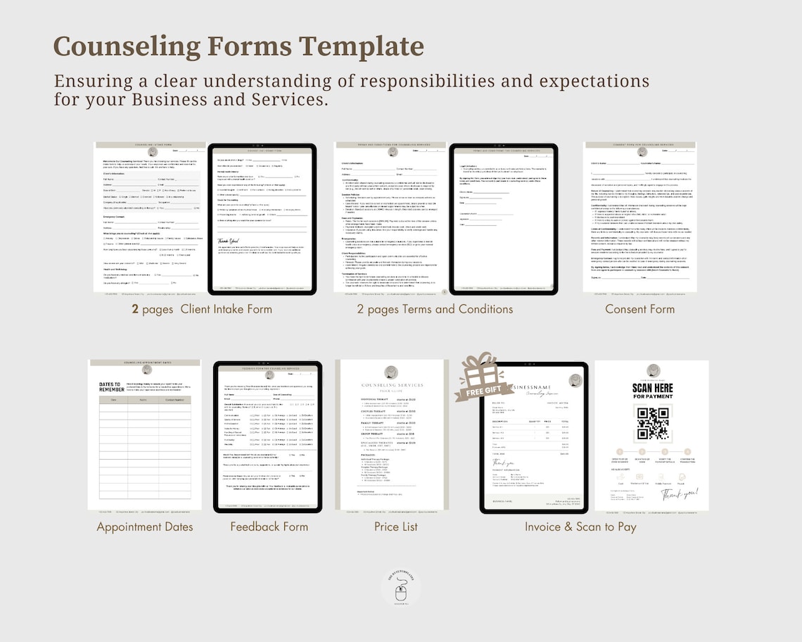 Counseling Intake Form, Counseling Forms Bundle, Mental Health ...