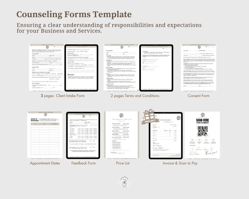 Counseling Intake Form, Counseling Forms Bundle, Mental Health ...