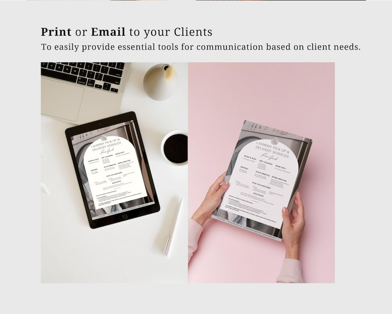 Editable Laundry Pick up & Delivery Services Forms Templates, Pick and ...