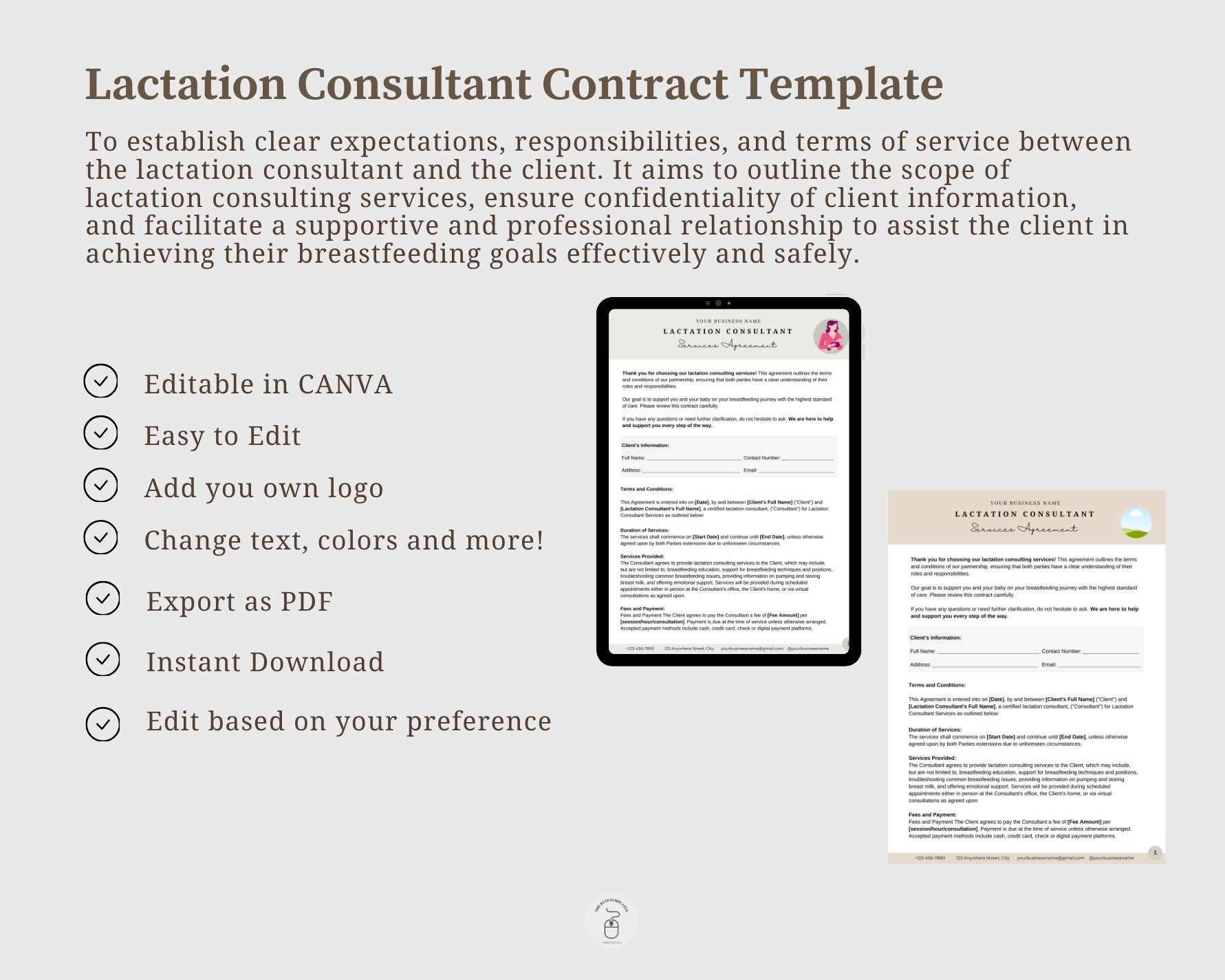 Lactation Consultant Form Client Intake Form Contract Templates ... Lactation Consultant Form Client Intake Form Contract Templates ...