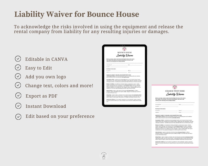 Liability Waiver Bounce House, Bounce House Rules Sign Signage ...