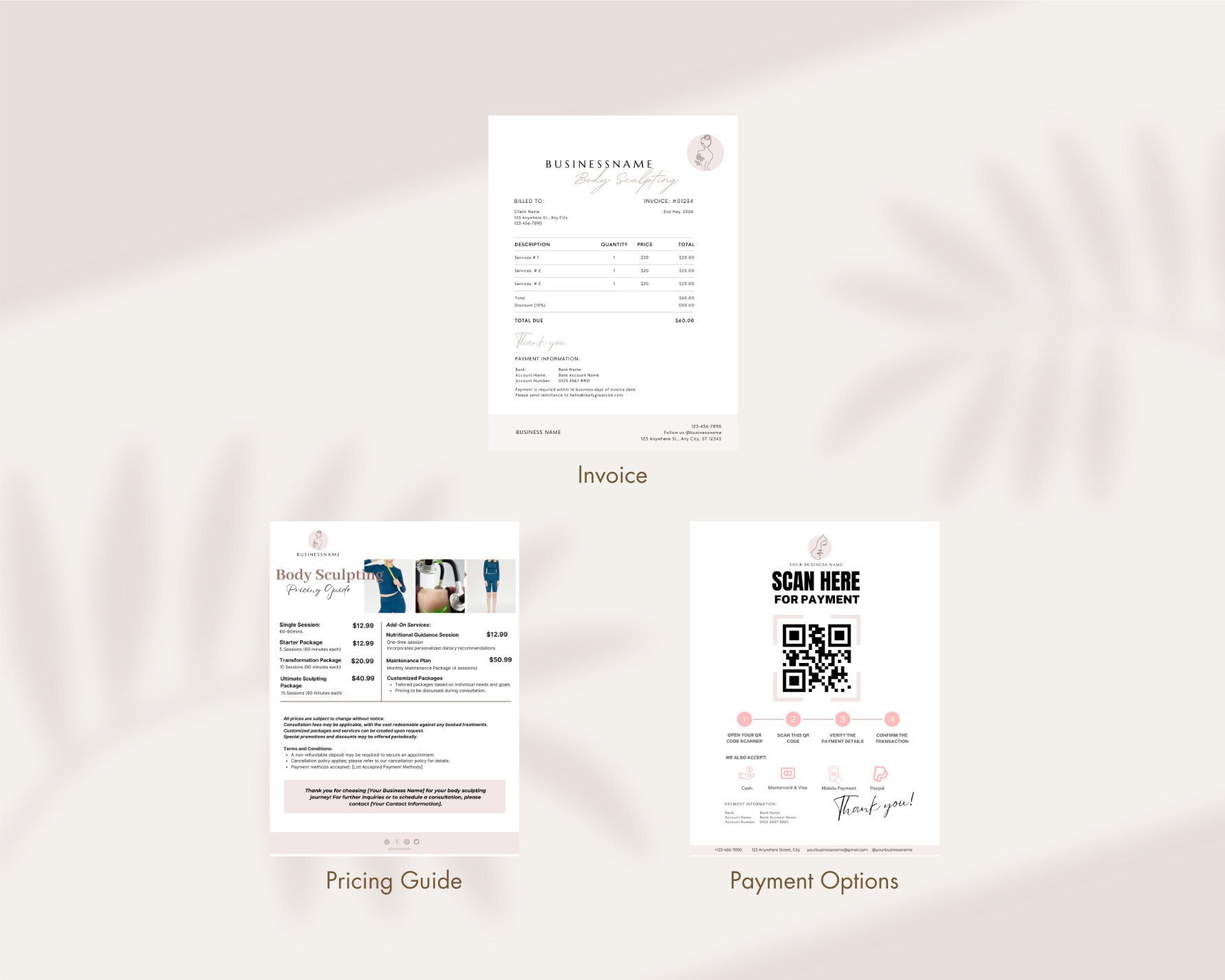 Esthetician Forms, Body Sculpting Forms, Body Shaping Forms, Med Spa ...