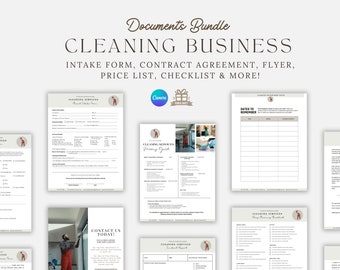 Cleaning Business Forms Bundle, Editable Cleaning Contract, Cleaning ...