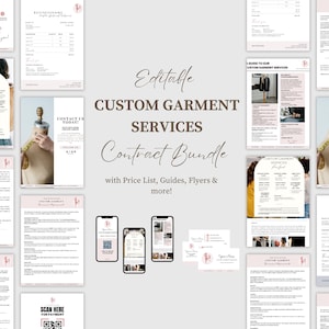 Custom Garment Contract, Tailor Made Clothing Agreement, Tailored Forms ...