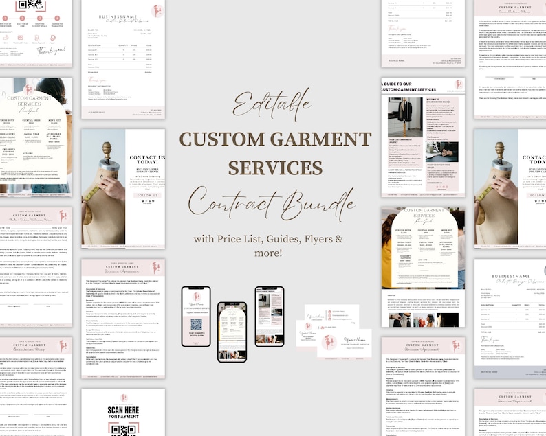 Custom Garment Contract, Tailor Made Clothing Agreement, Tailored Forms ...