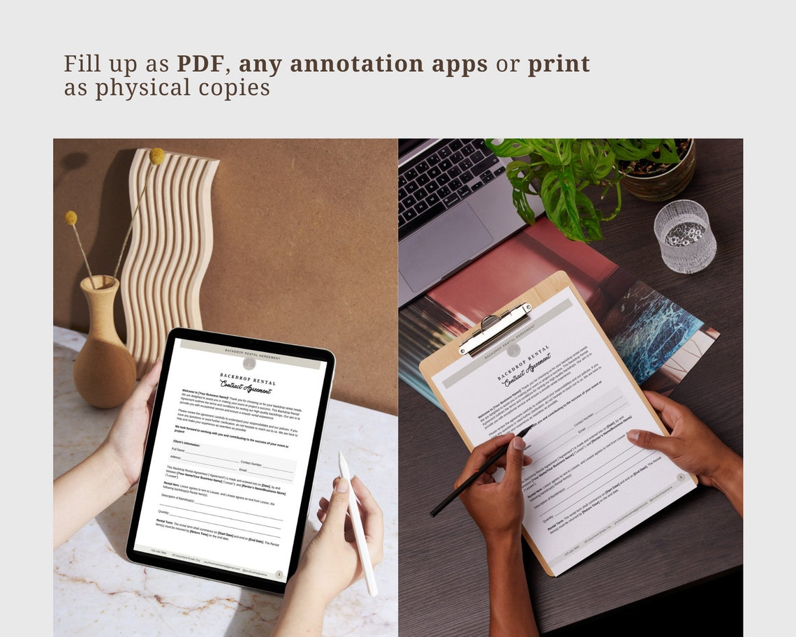 Backdrop Rental Agreement Template, Flower Wall Rental Contract, Event ...