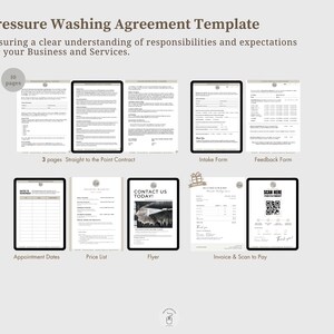 Pressure Washing Power Cleaning Agreement Contract Template, Business ...