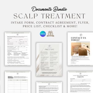 Editable Scalp Treatment Consent Contract Liability Waiver Form for ...