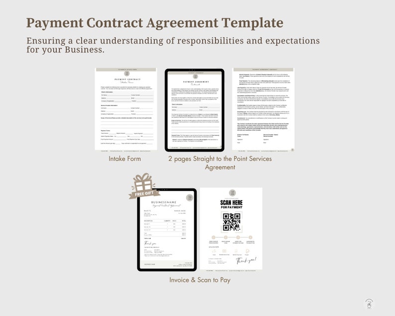Payment Agreement Contract Template, Payment Contract, Editable Payment ...