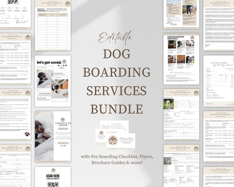 Dog Boarding Contract, Dog Boarding Business, Pet Boarding Report Card ...