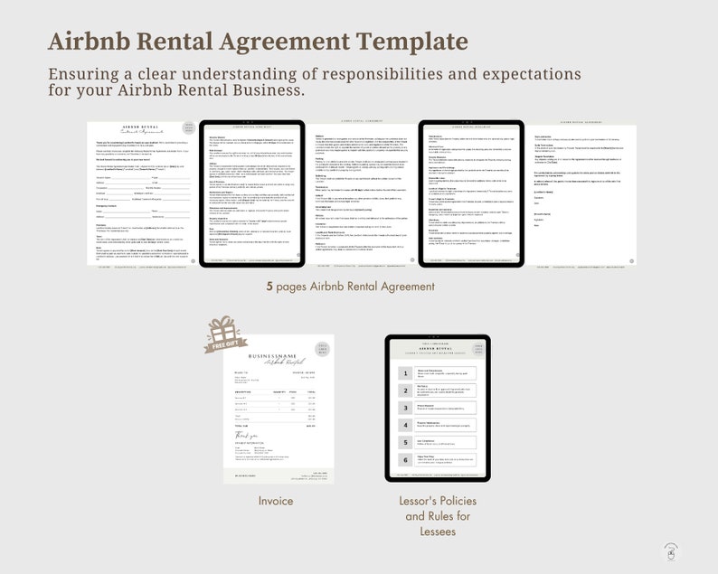 Airbnb Rental Agreement Contract Template, Airbnb Rules, Vacation ...