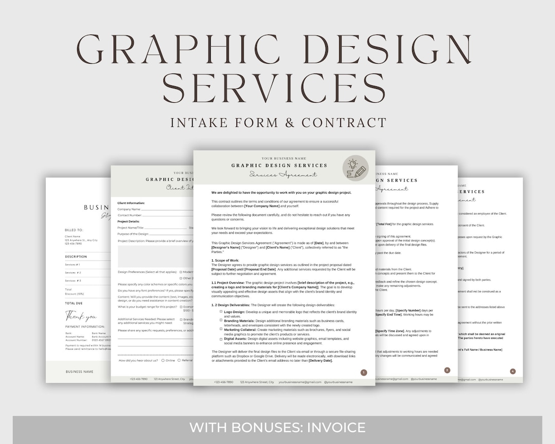 Graphic Design Contract, Graphic Designer Contract, Freelance Graphic ...