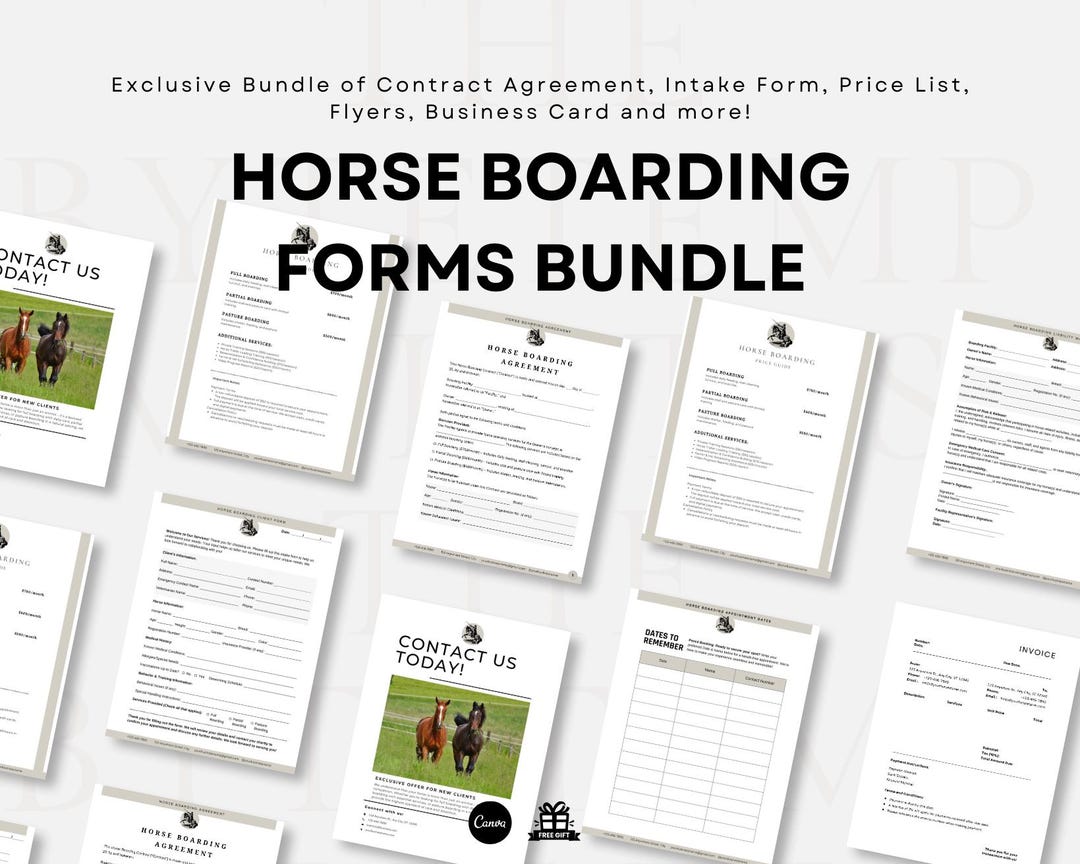 Horse Boarding Contract Template, Stables Rent Service Agreement ...