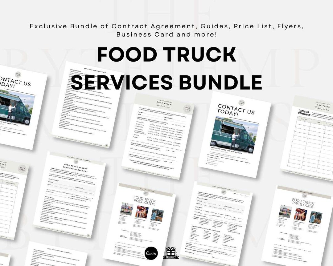 Editable Food Truck Lease Agreement, Food Truck Rental Form, Printable ...