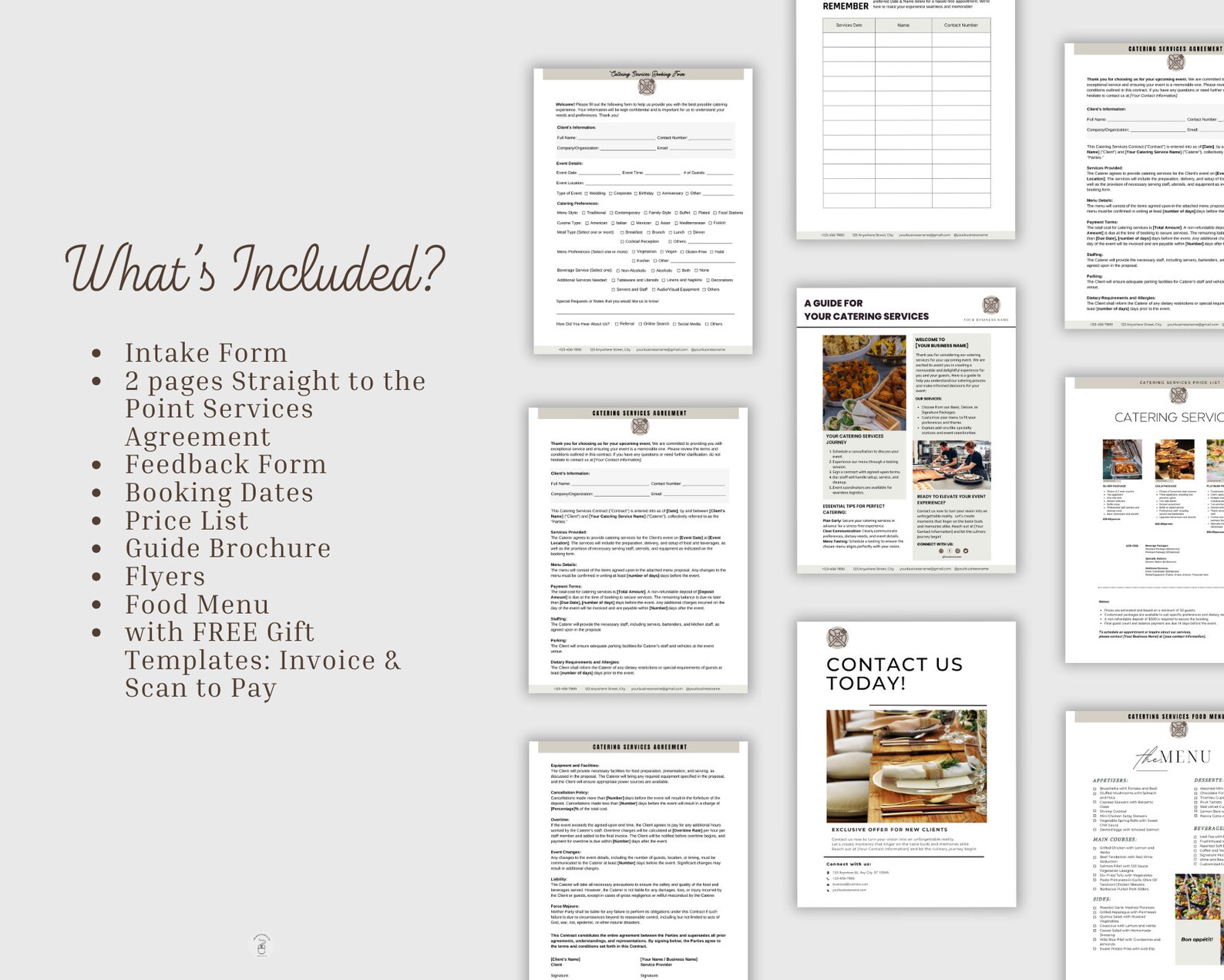 Event Catering Contract Template, Catering Services Agreement, Food ...
