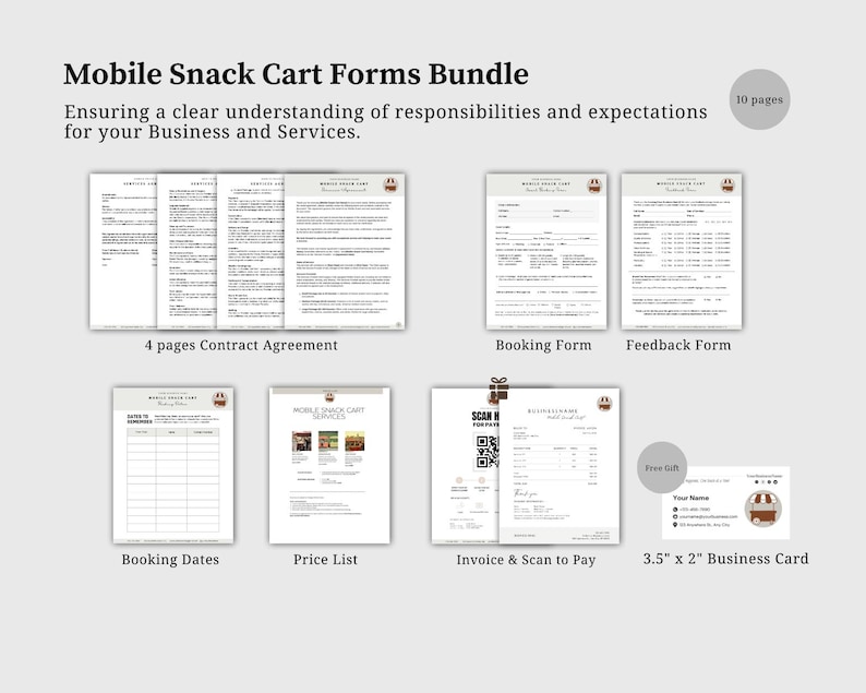 Mobile Snack Cart, Event Vendor Contract Template, Party Rental Party ...