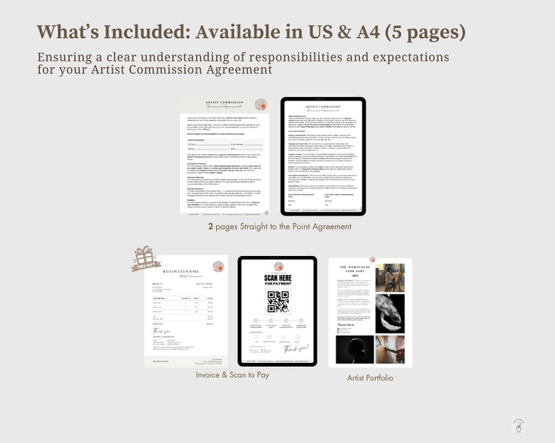Artist Commission Contract Template, Artist Contract, Art Commission ...