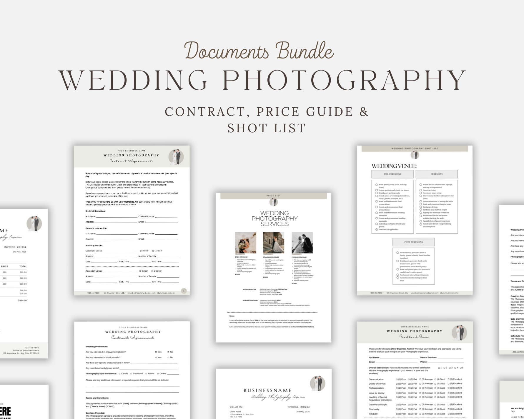 Wedding Photography Contract, Wedding Photography Pricing Guide ...