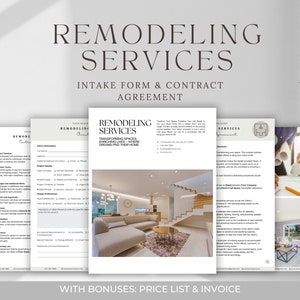 Remodel Contract, Remodeling, Interior Design Contract, Home Repair ...