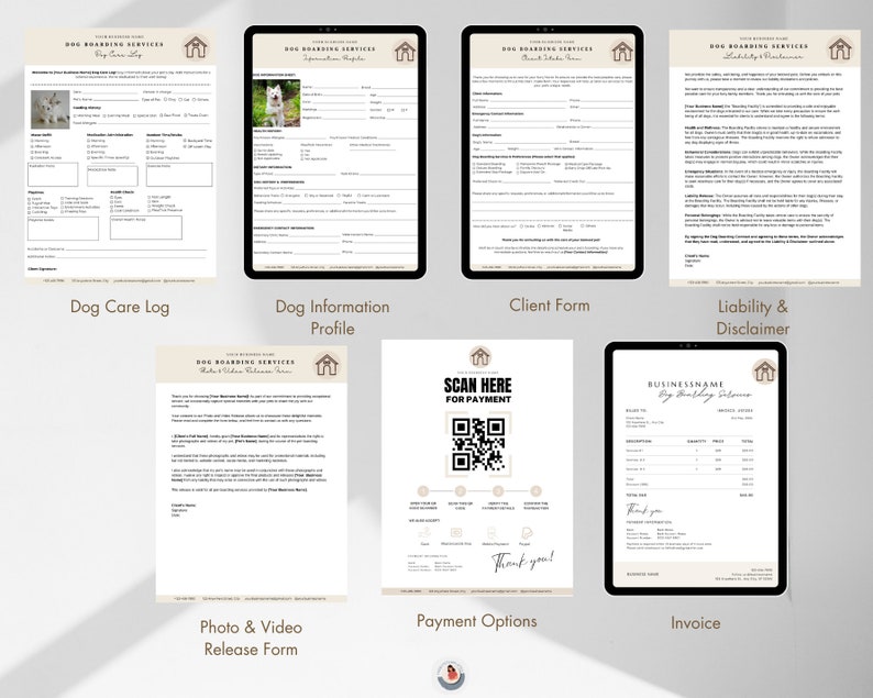 Dog Boarding Contract, Dog Boarding Business, Pet Boarding Report Card ...