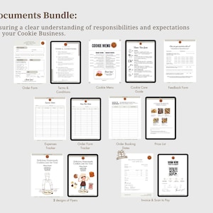 Cookie Business Forms Bundle, Bakery Order Forms, Cookie Care Card ...