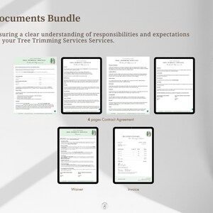 Tree Trimming Contract Waiver Logo, Lawn Care Contract, Service ...