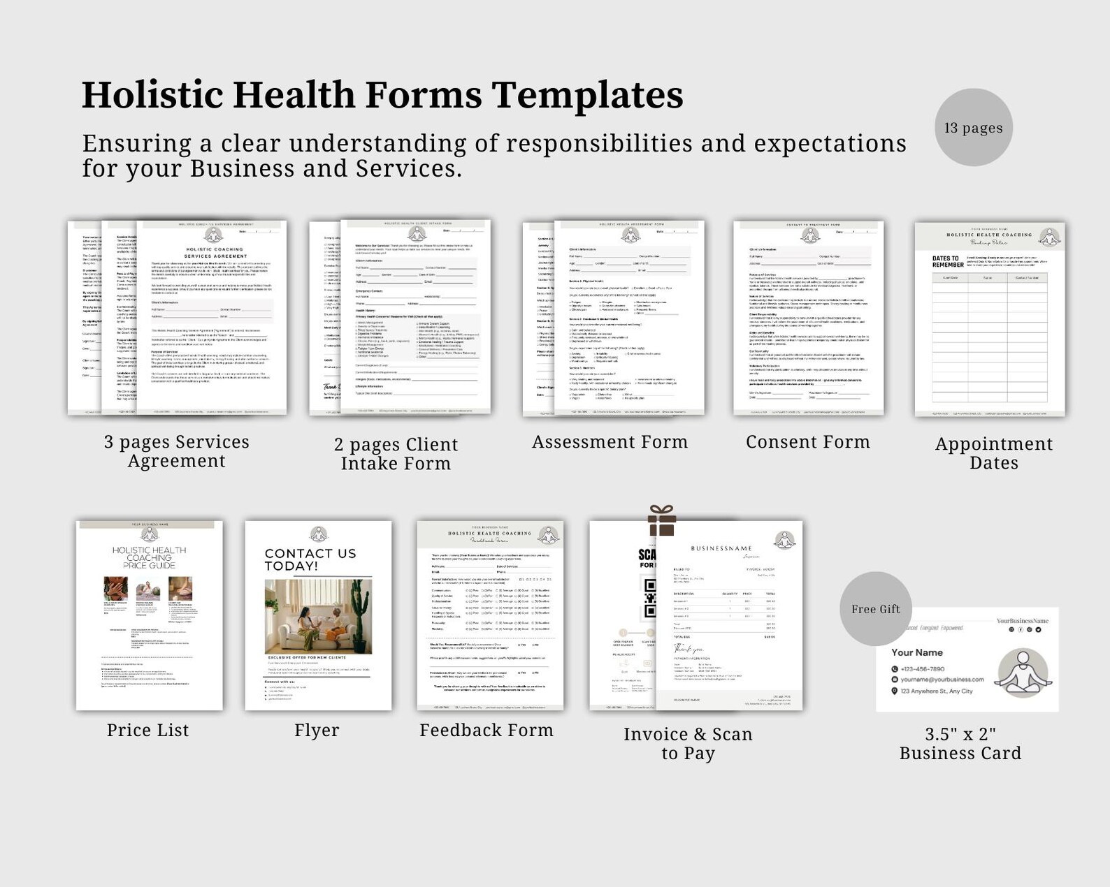 Holistic Health Coach Client Intake Form, In-depth New Client ...