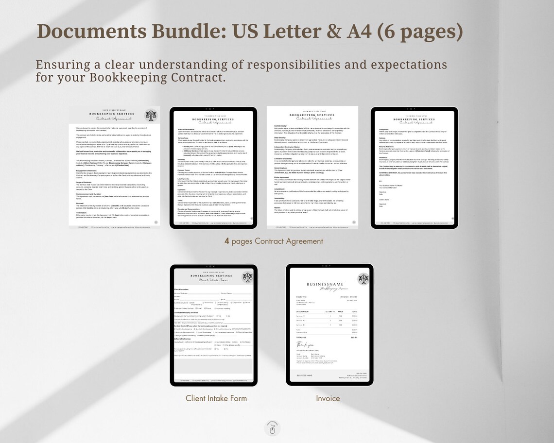 Bookkeeping Contract Template, Bookkeeping Services Agreement Template ...