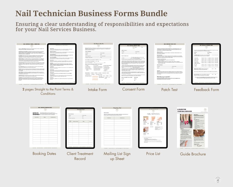 Esthetician Form, Nail Consent Forms, Nails Consultation Form, Nail ...