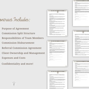 Team Commission Split Contract, Editable Real Estate Commission ...