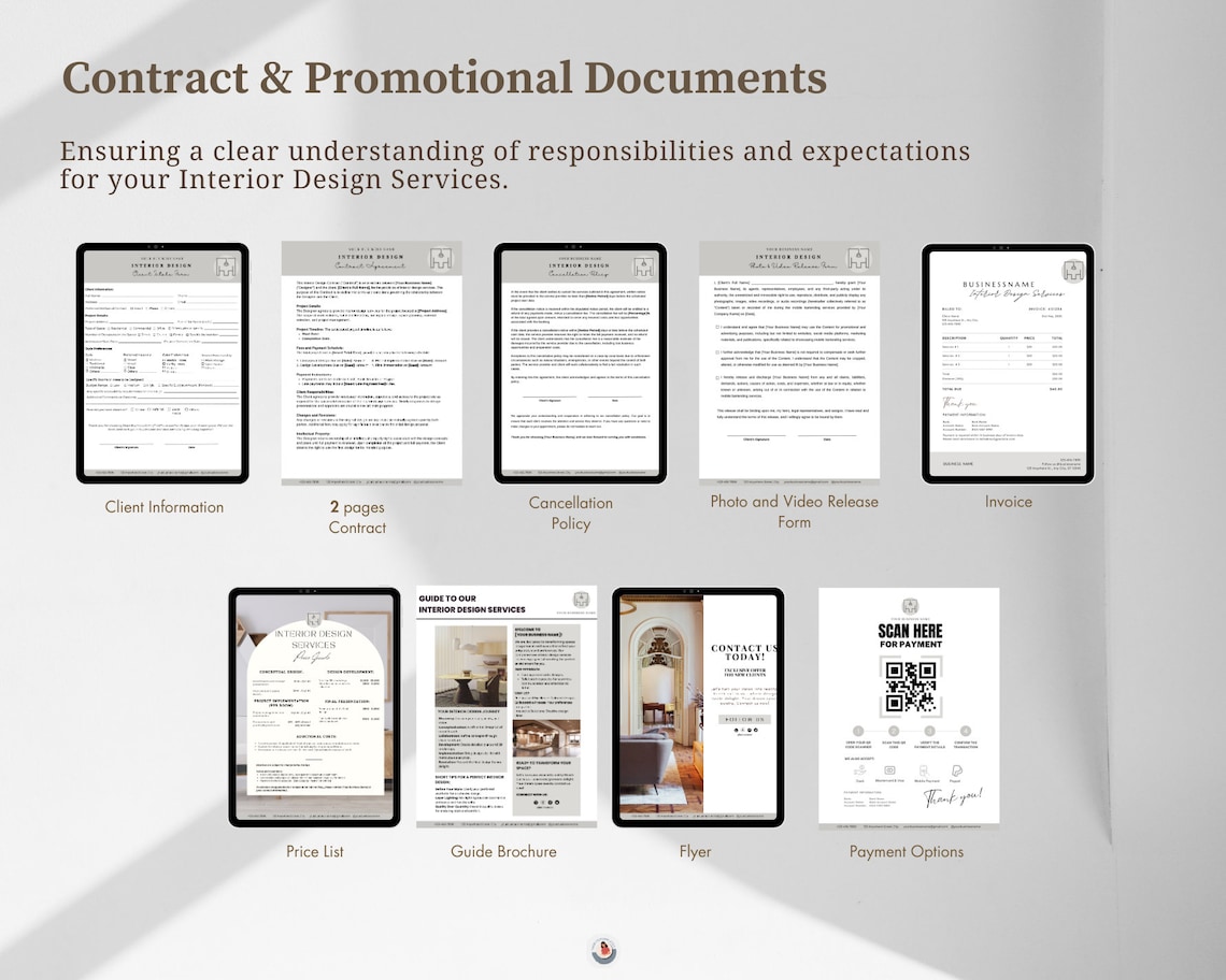 Interior Designer Client Contract, Interior Design Services Agreement ...