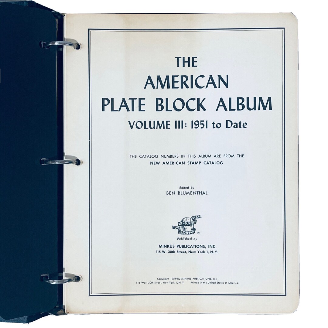 Vintage American Mint Plate Block Album Volume III 1951-1960 New ...