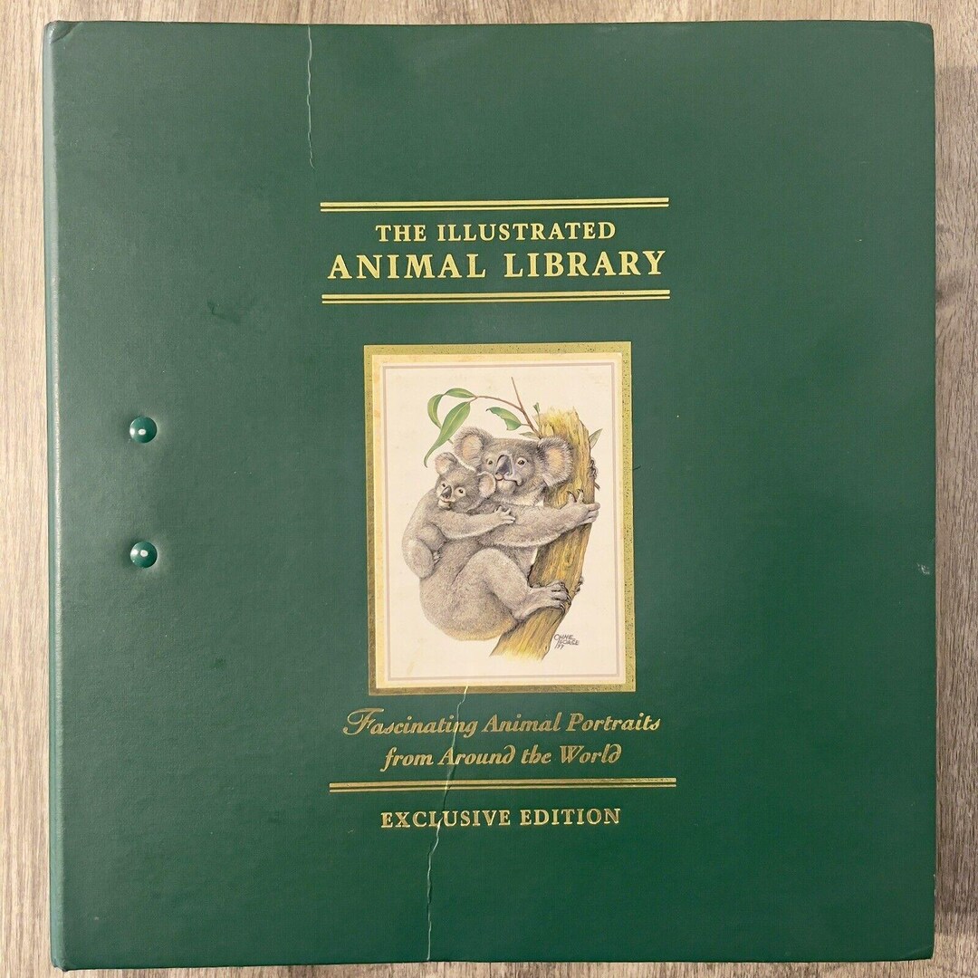 Vintage Illustrated Animal Library Book Exclusive Ed Mammals Portrait ...