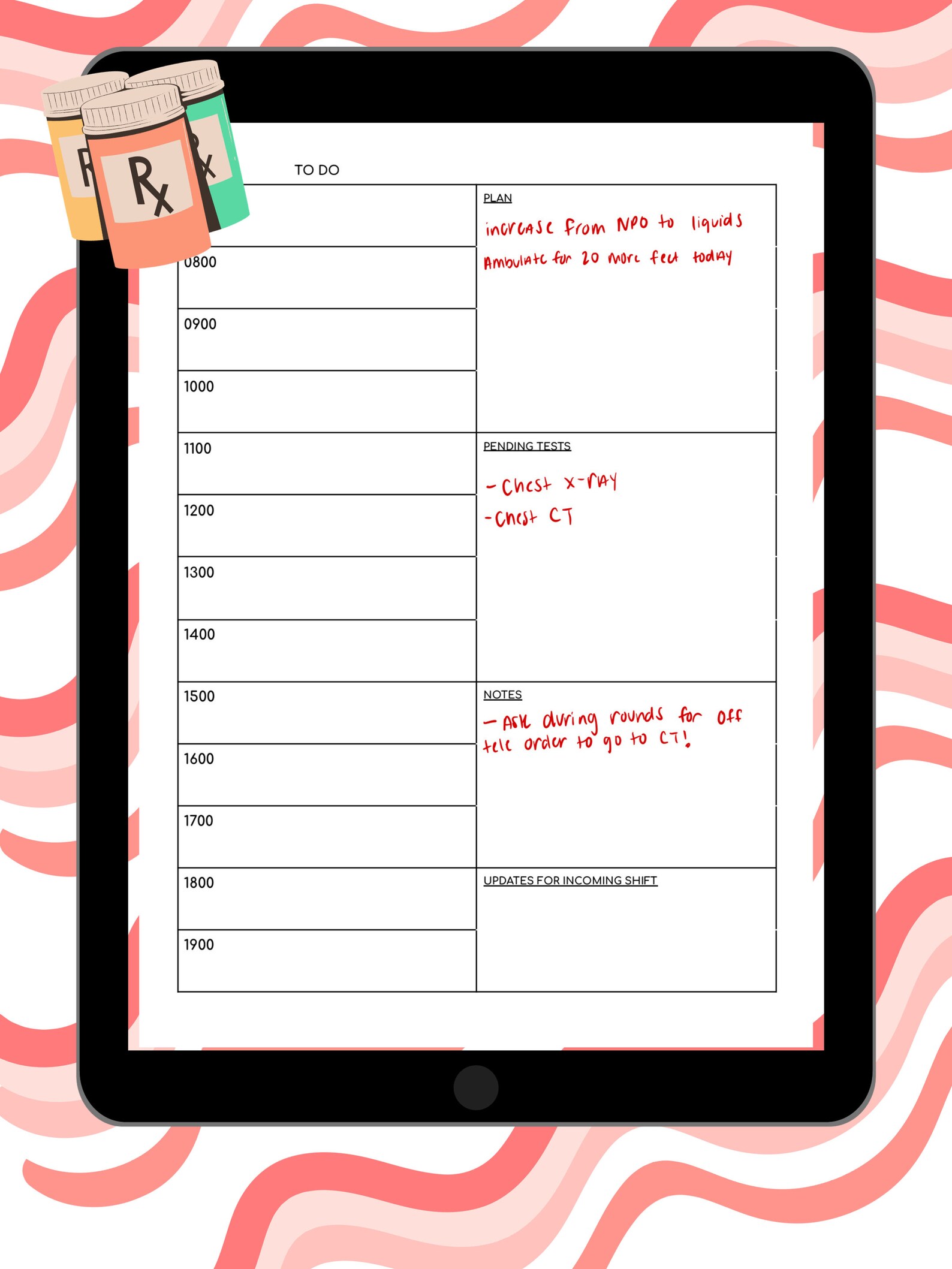 Nursing Daily Report Sheet - Etsy