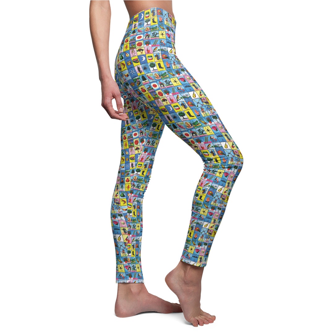 Loteria Pattern Print Leggings Womens Pants - Etsy