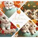 Cute Autumn Kitten Digital Art Bundle | Fall Cat Graphics | Autumn ...